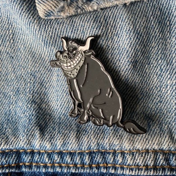 Bull Lapel Pin - Etsy