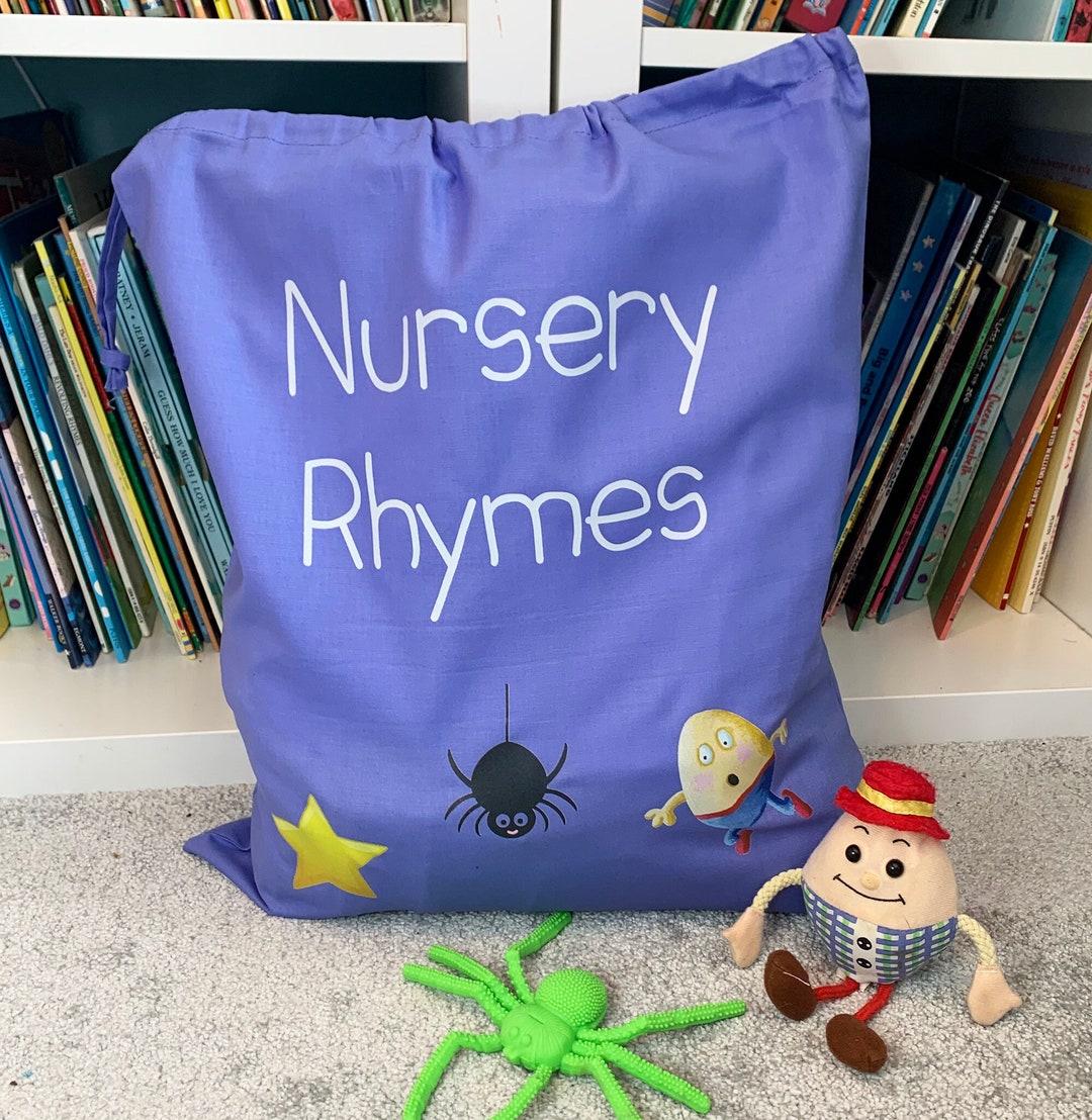 NEW Personalised Nursery Rhymes Drawstring Bag - Etsy UK