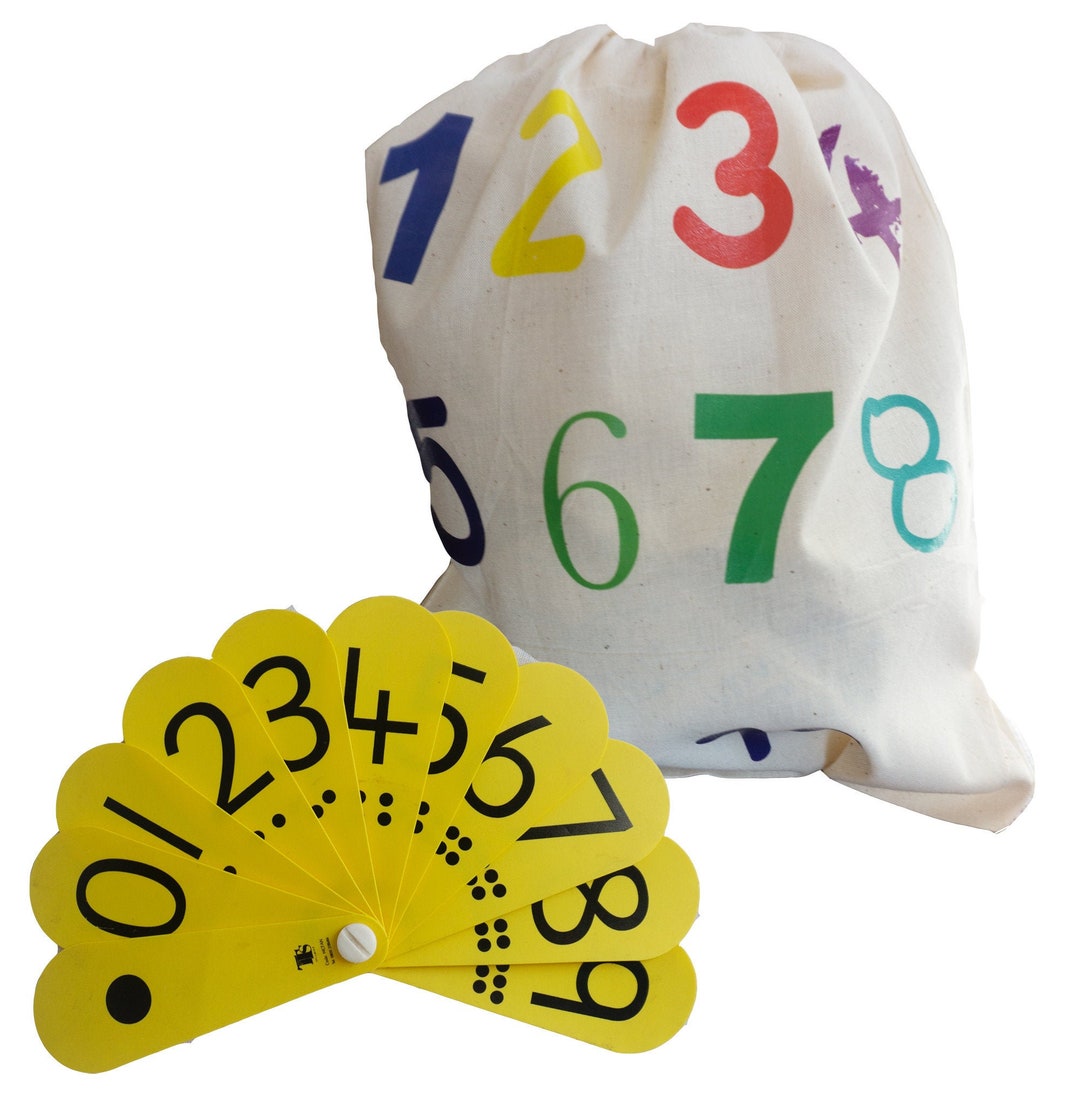 Numbers 1-10 Counting Drawstring Bag and Number Fan - Etsy
