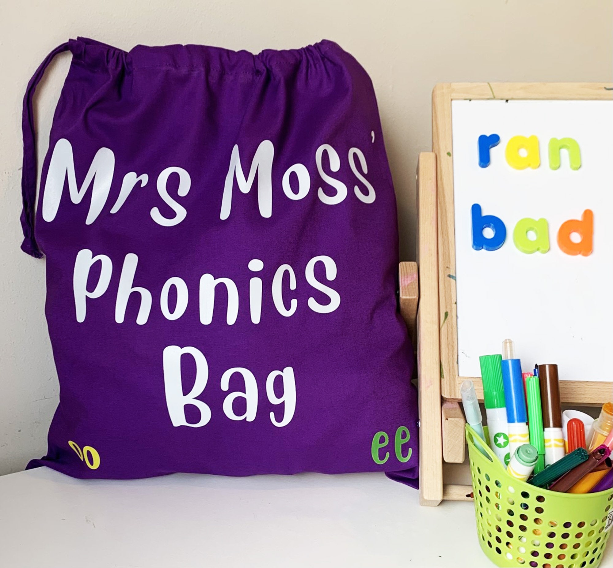 Personalised Phonics Feely Bag Drawstring Bag - Etsy