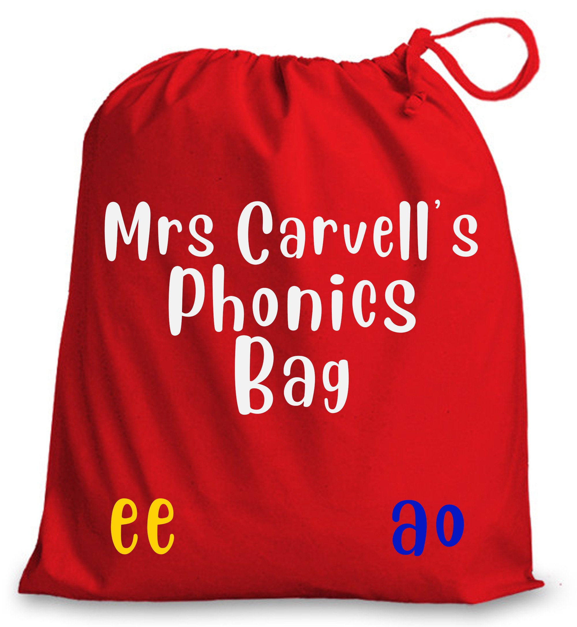 Personalised Phonics Feely Bag Drawstring Bag - Etsy