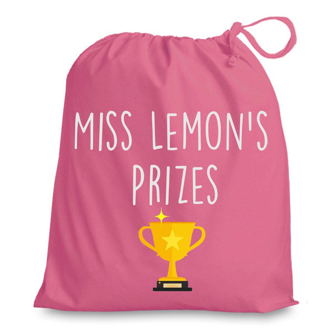 Bespoke Prizes Reward Teacher and Children's Drawstring 100% Cotton Bag ...