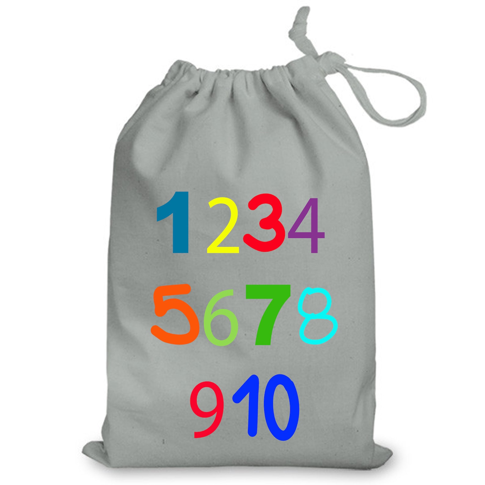 Numbers Counting Red Drawstring Bag - Etsy UK