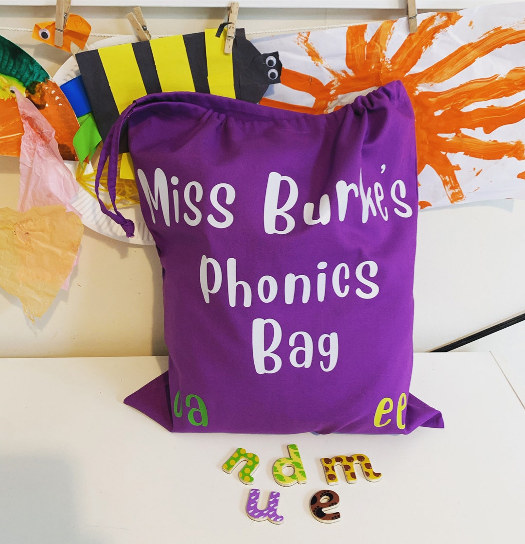 Personalised Phonics Feely Bag Drawstring Bag - Etsy