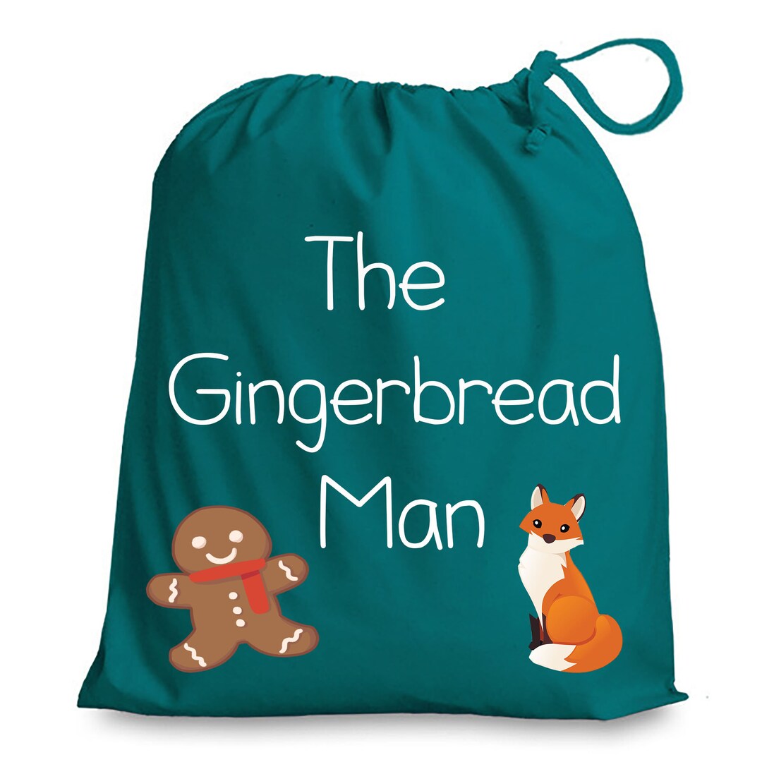 The Gingerbread Man Drawstring Story Bag - Etsy UK