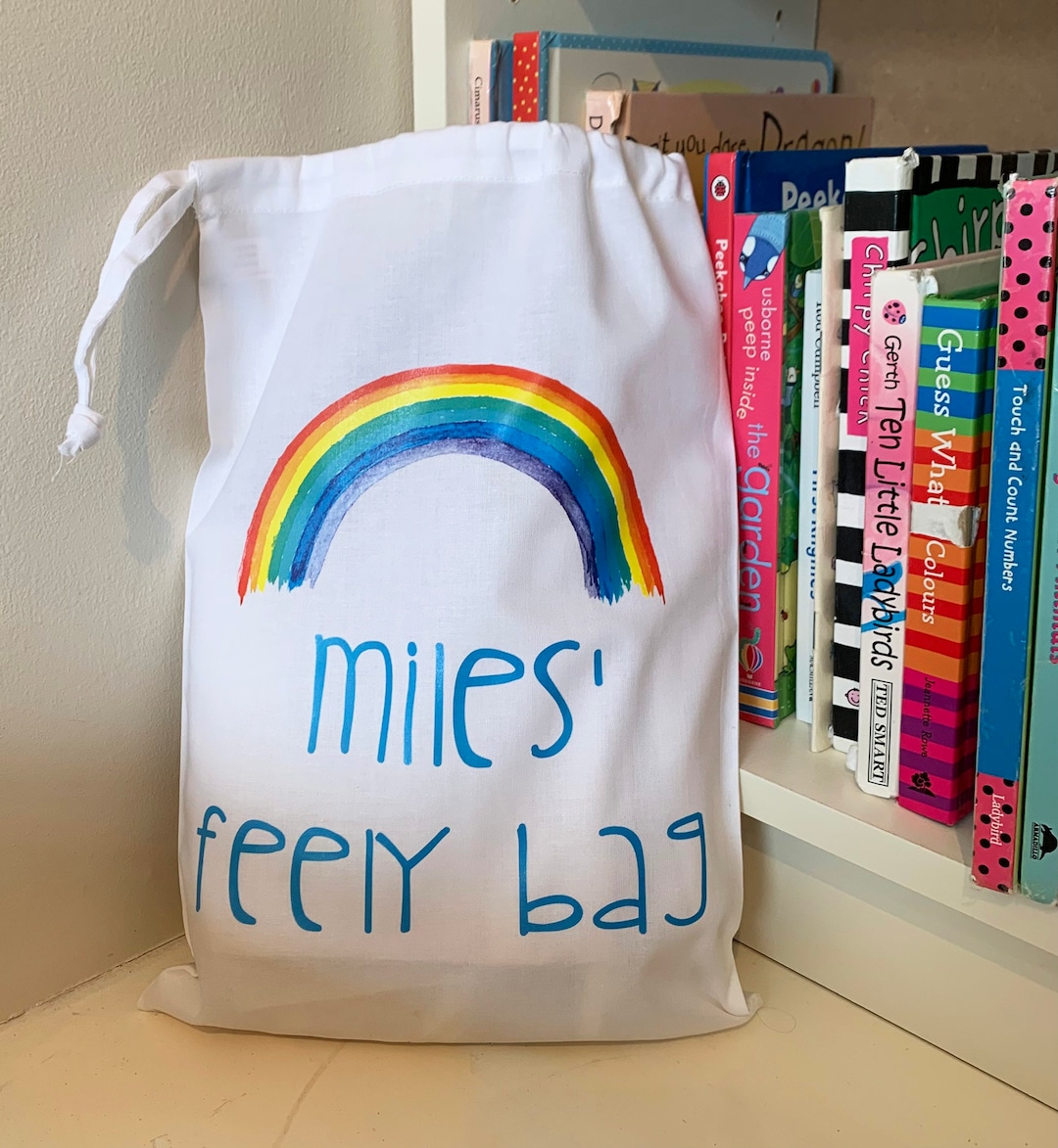 Personalised White Feely Bag Drawstring Bag - Etsy