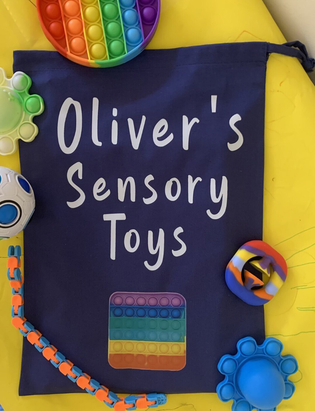 Bespoke Sensory Toys Storage Drawstring Bag - Etsy