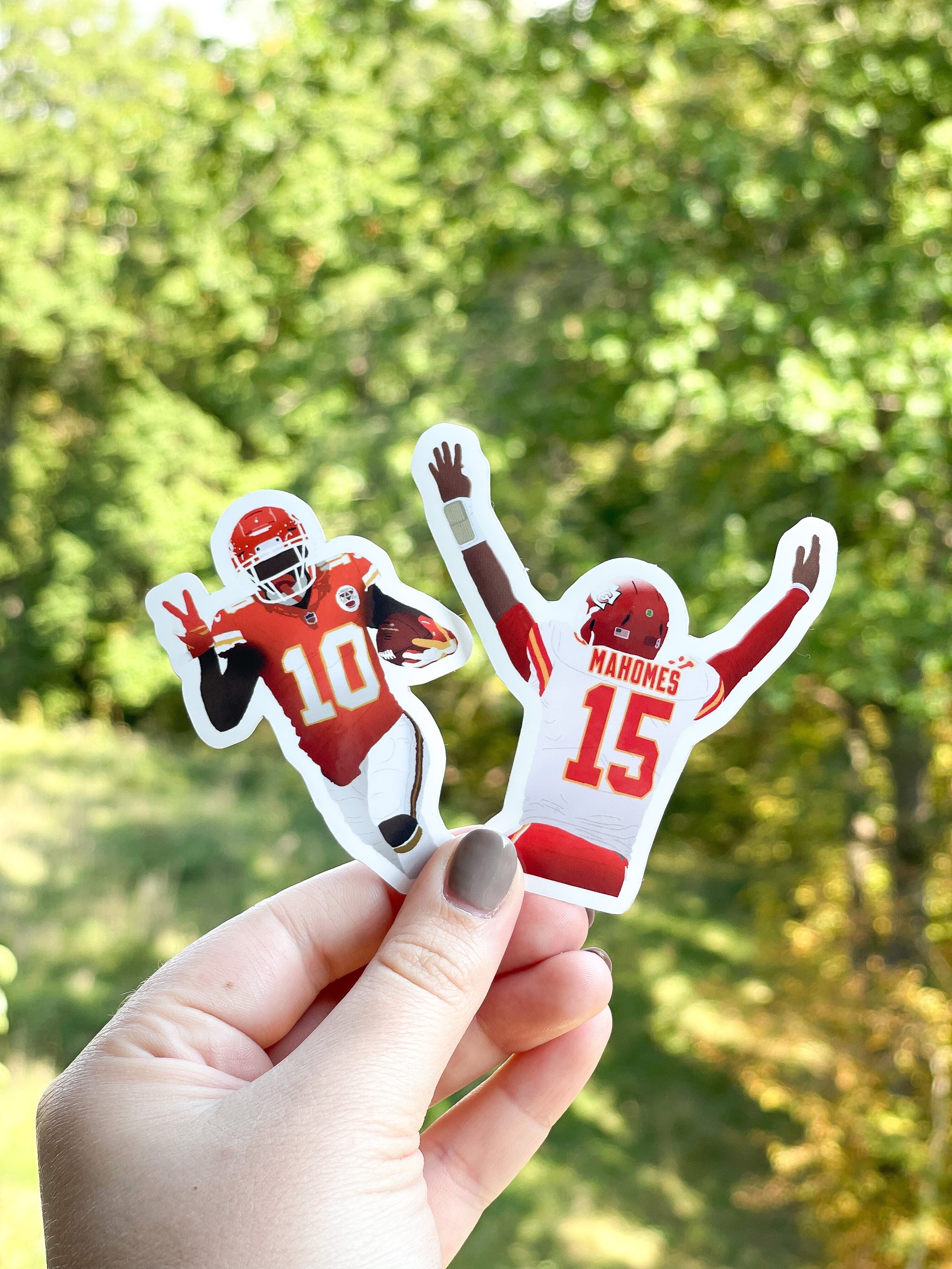 Mahomes #15 & #10 Stickers! Chiefs Stickers | KC Kansas City Chiefs - Etsy