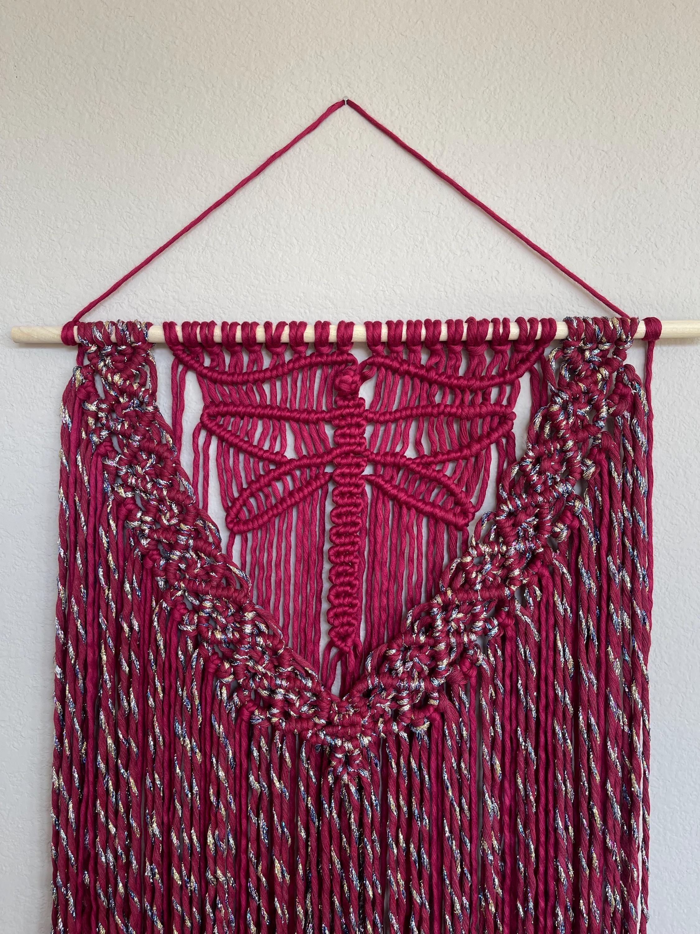 Dragonfly Macrame Wallhanging | Boho Wall Decor - Etsy