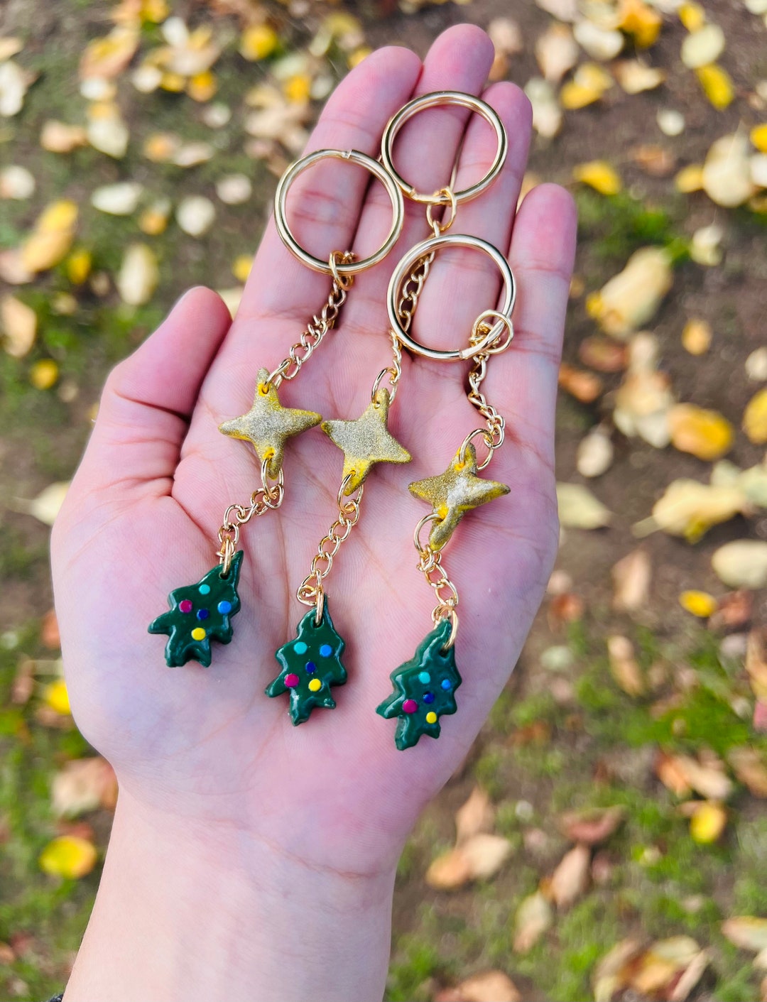 Christmas Tree Keychains - Etsy