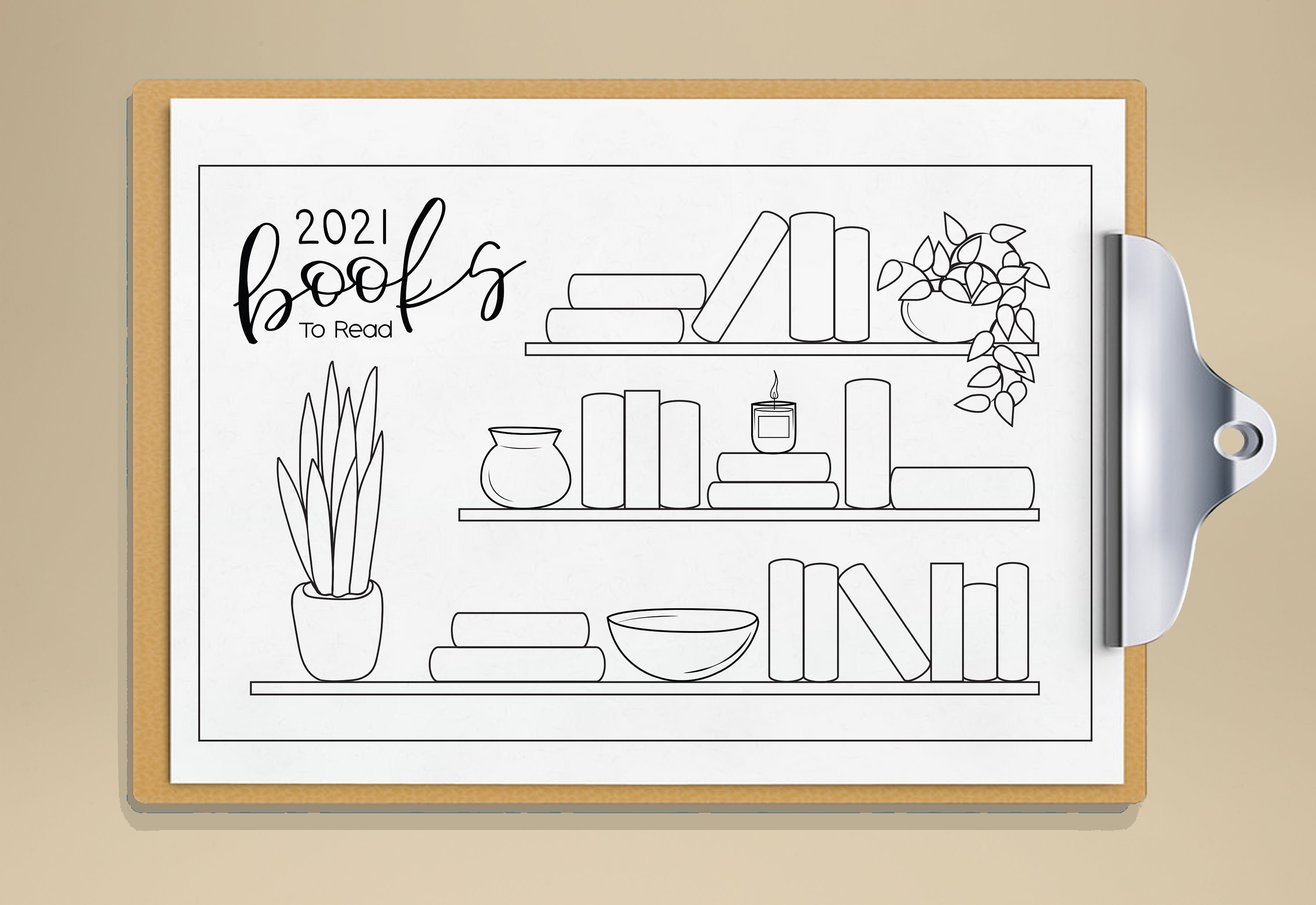 PRINTABLE Digital Download Book Tracker Bookshelf Books to | Etsy