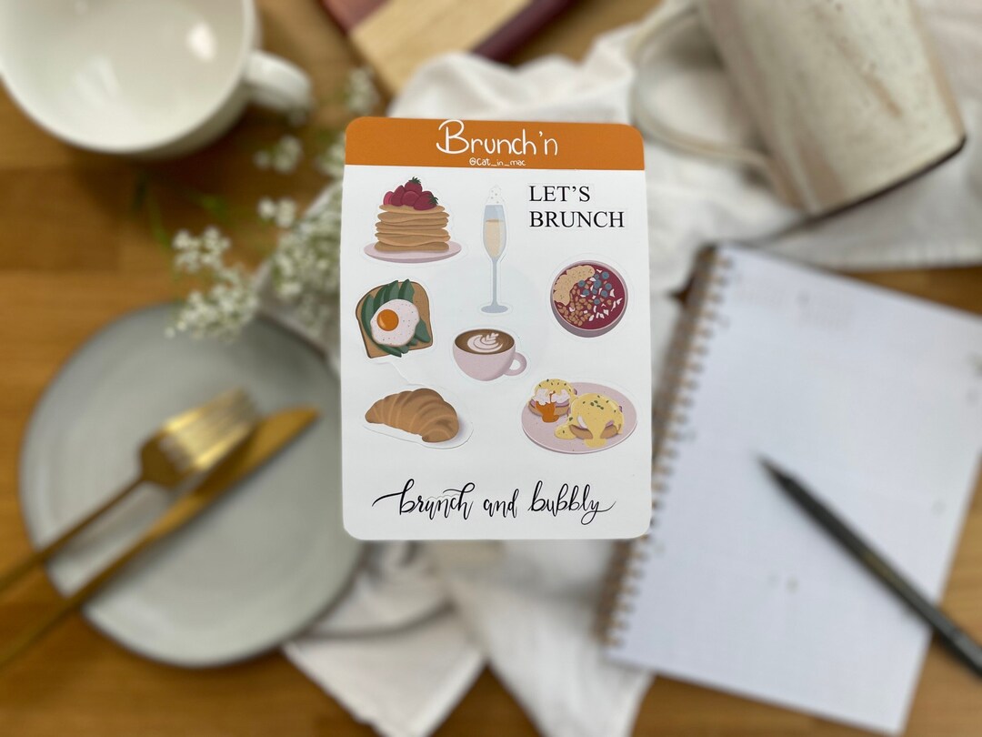 Sticker Sheet - Brunch Bullet Journal Stickers, Bujo Stickers, Planner ...