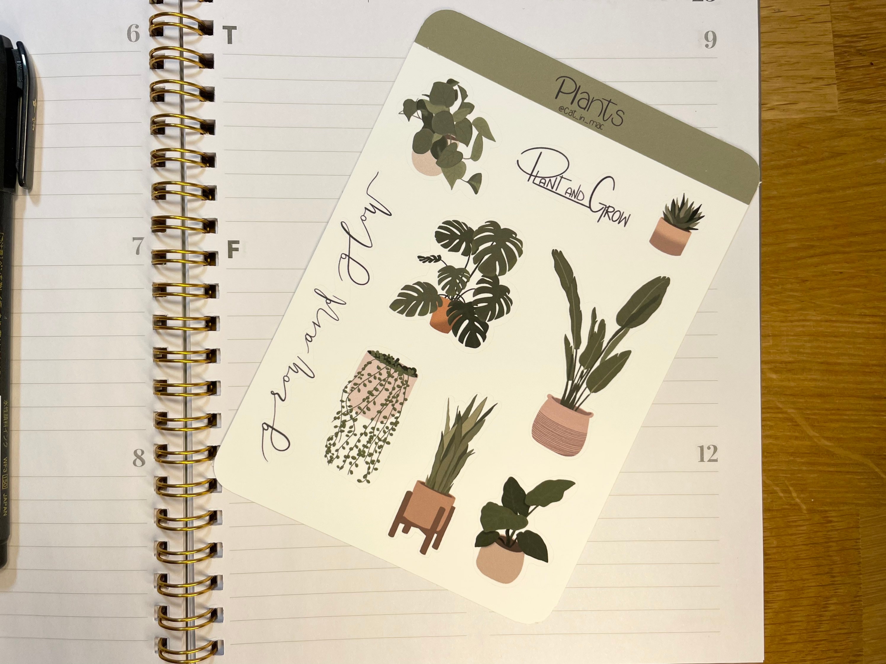Plant Sticker Sheet, Bullet Journal Stickers, Bujo Stickers, Planner ...