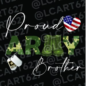 Proud Army Mom Dad Cousin Sister Brother PNG - Etsy