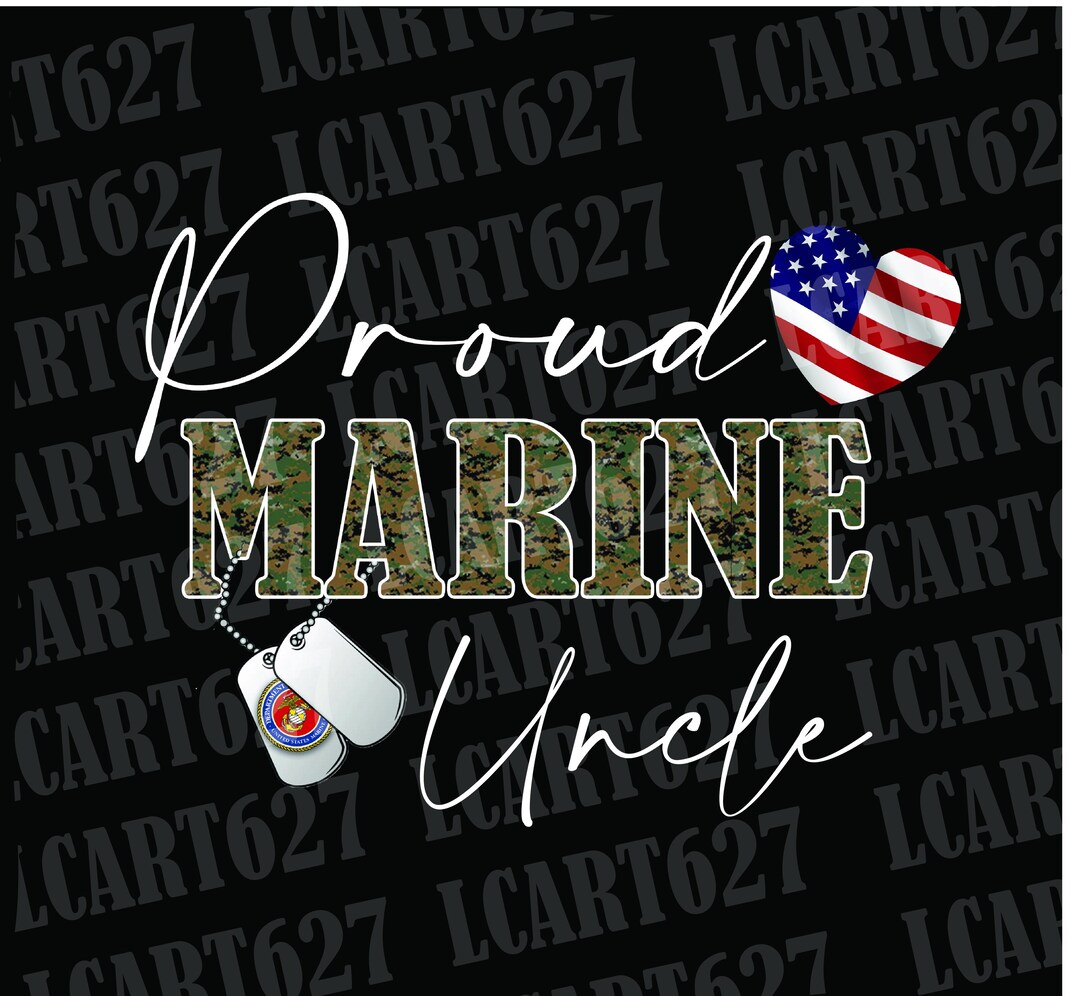 Proud Marine Aunt Uncle Grandma Grandpa PNG - Etsy