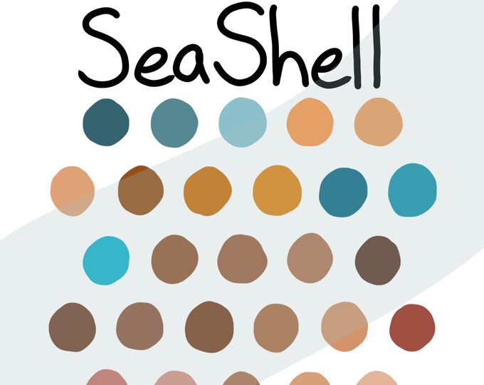 Sea Shell Procreate Color Palette Summer Color Palette Procreate Tools ...