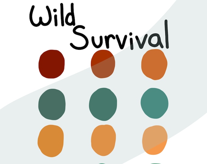 Wild Survival Procreate Color Palette Natural Color Palette Procreate ...