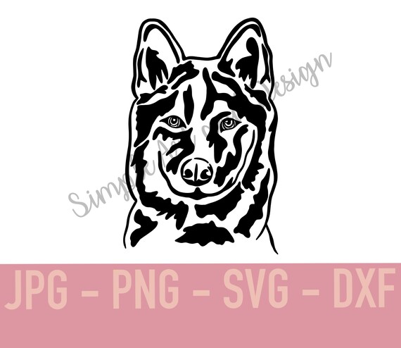 Husky Portrait SVG PNG JPG Dxf Dog Silhouette Dog | Etsy