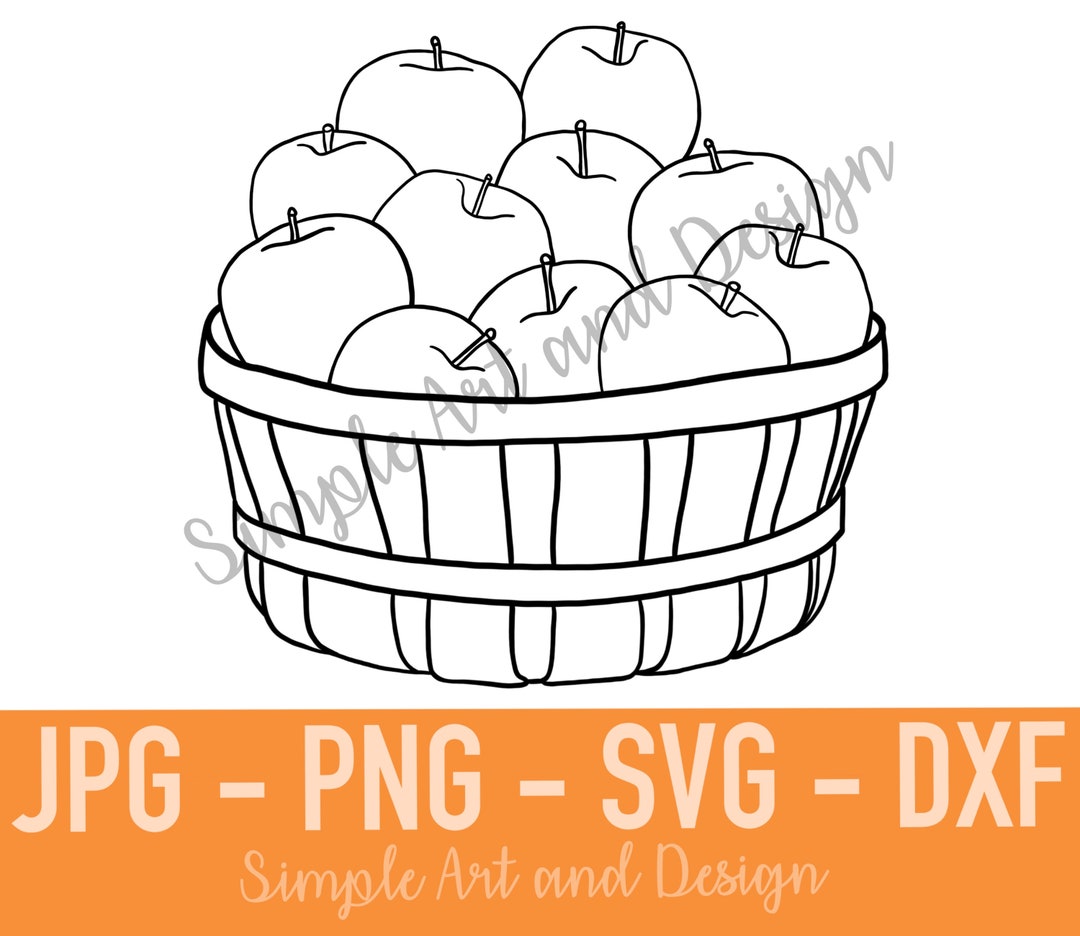 Apple Basket | SVG | PNG | DXF | Jpg - Etsy