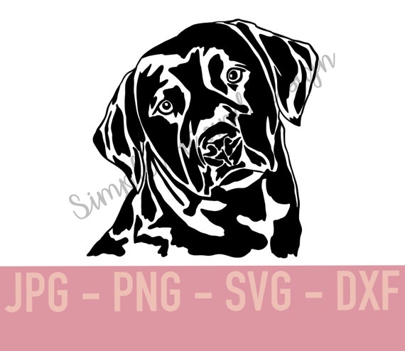 Lab Portrait SVG PNG JPG dxf dog silhouette dog | Etsy