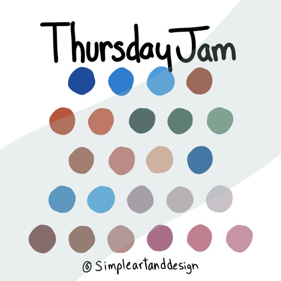 Thursday Jam Procreate Color Palette Procreate Tools Color | Etsy