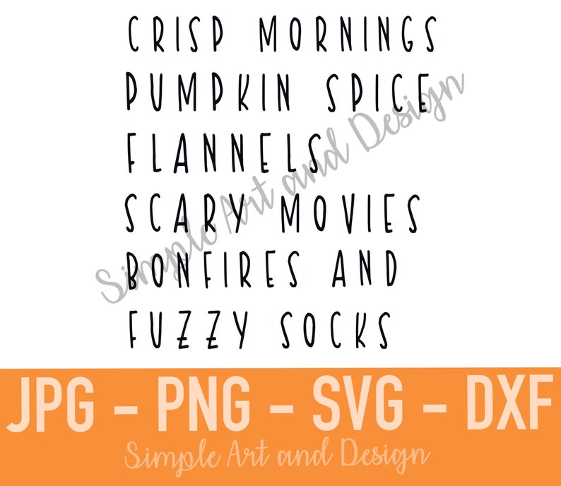 Fall Words | SVG | PNG | DXF | Jpg | Fall Designs | Fall Decor | Cricut ...