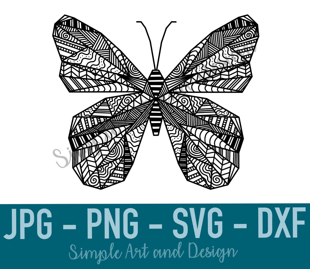 Geometric Butterfly | SVG | PNG | DXF | Jpg | Cut File | Nature ...