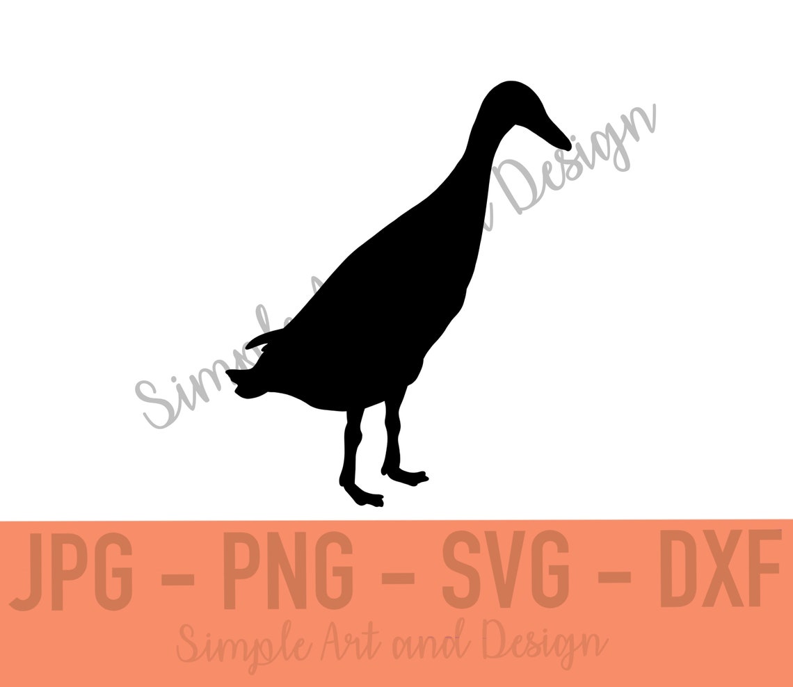Runner Duck | SVG | PNG | DXF | Duck Svg | Farm Cut File | Bird Svg ...