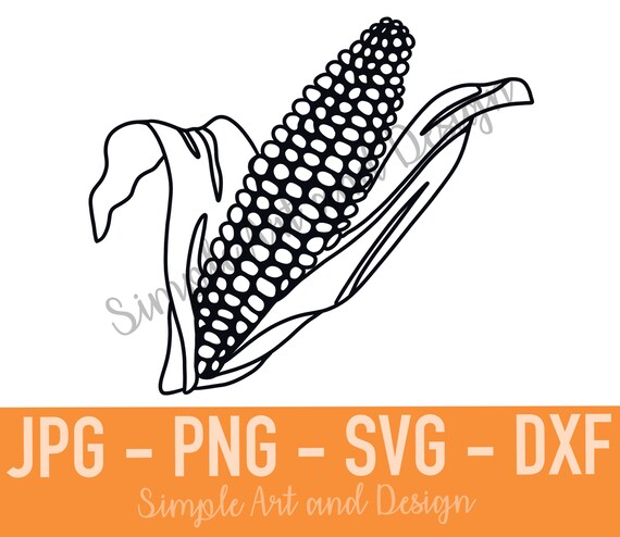 Corn Cob 2 SVG Cut File PNG DXF Jpg Fall Designs | Etsy
