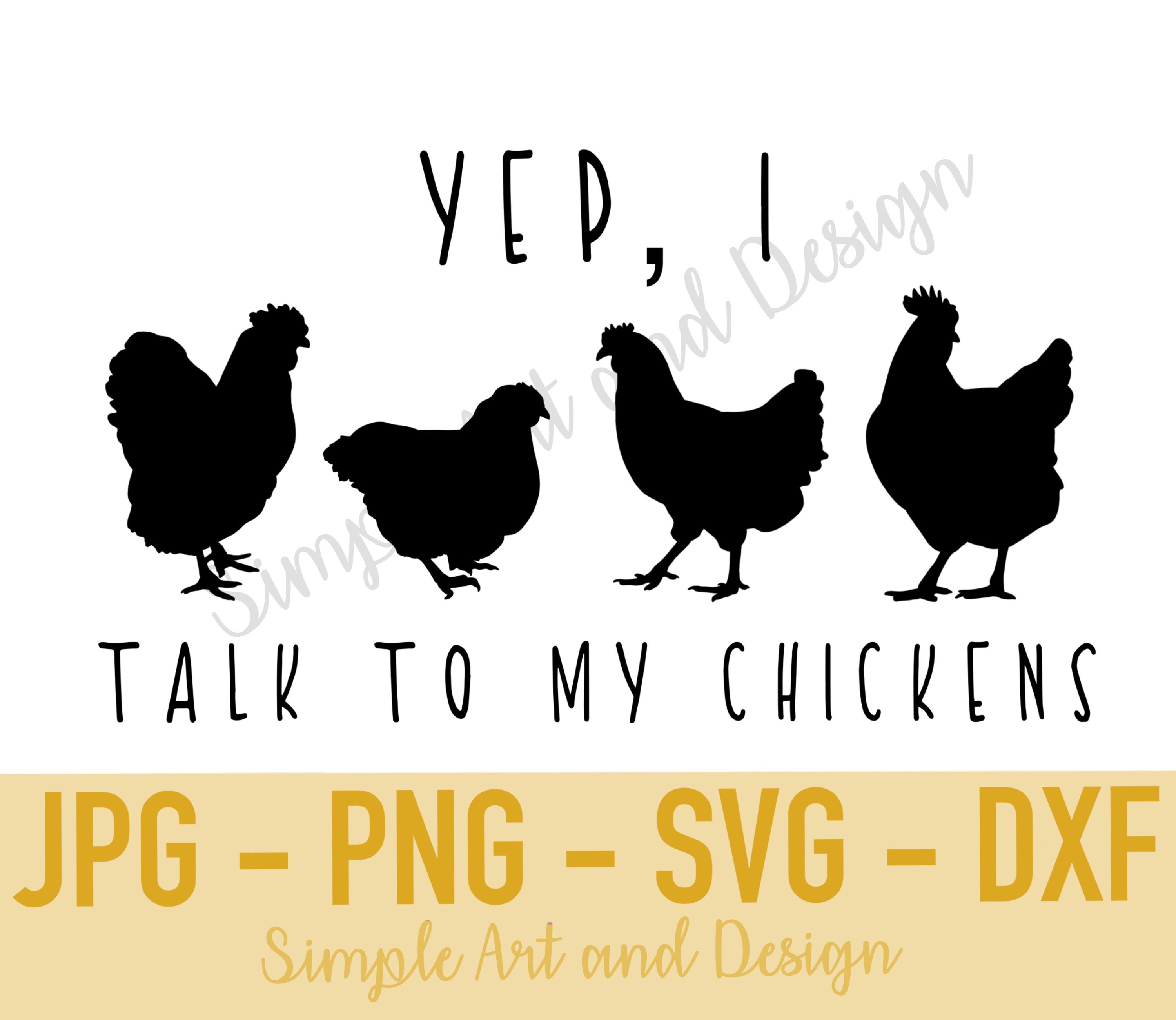 Sí Hablo con mis pollos / SVG / JPG / PNG / dxf / pollo svg / - Etsy España