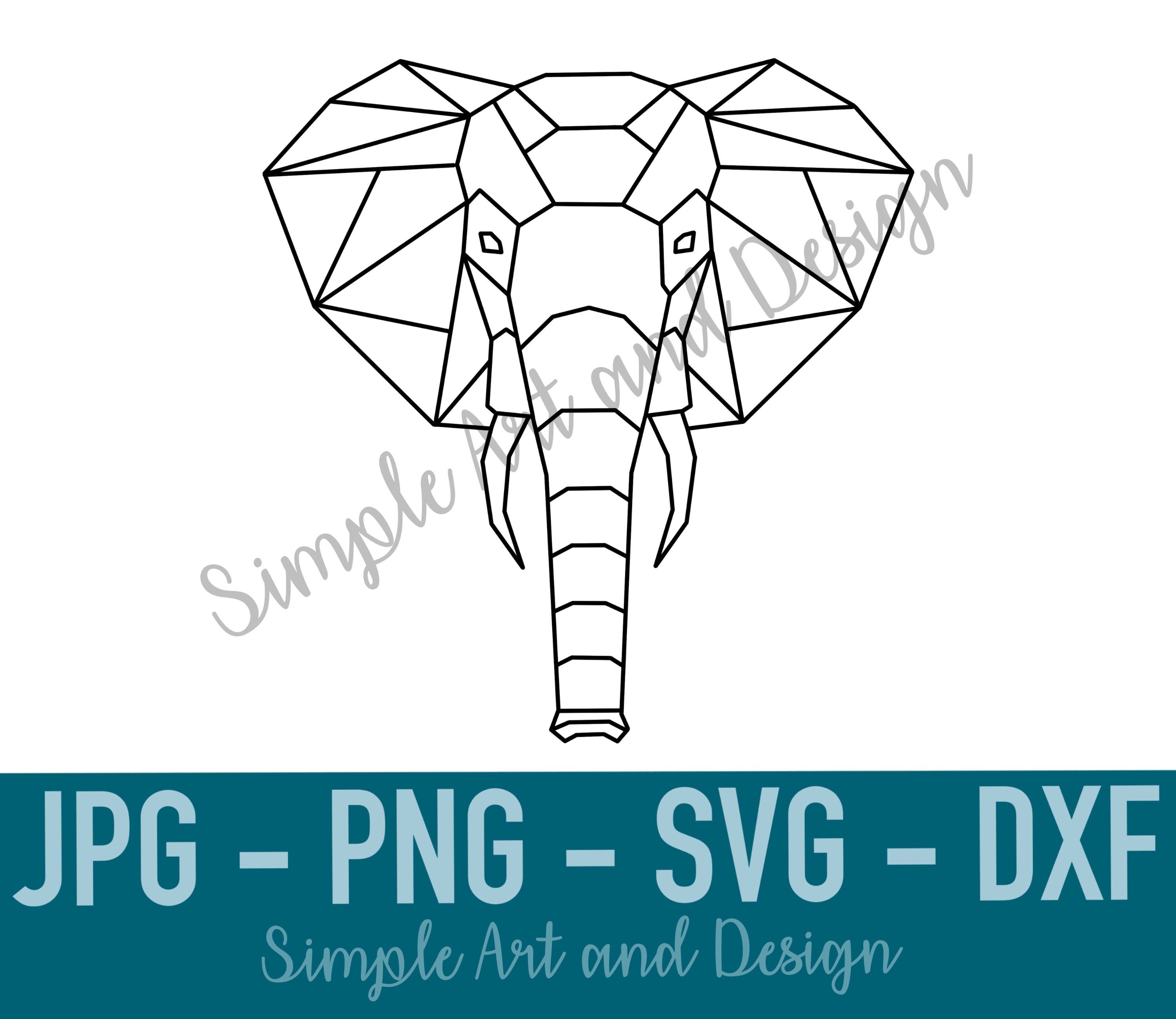 Geometric Elephant Design