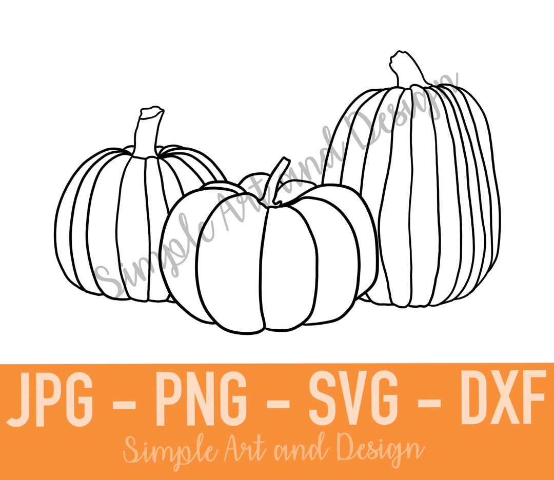 Pumpkin Pile | SVG | PNG | DXF | Jpg | Pumpkins | Fall Decor | - Etsy