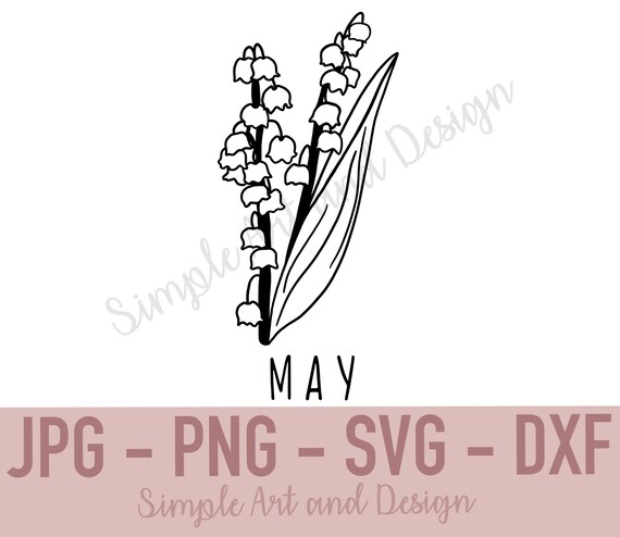 May Flower JPG SVG PNG Dxf May Birth Flower Birth | Etsy