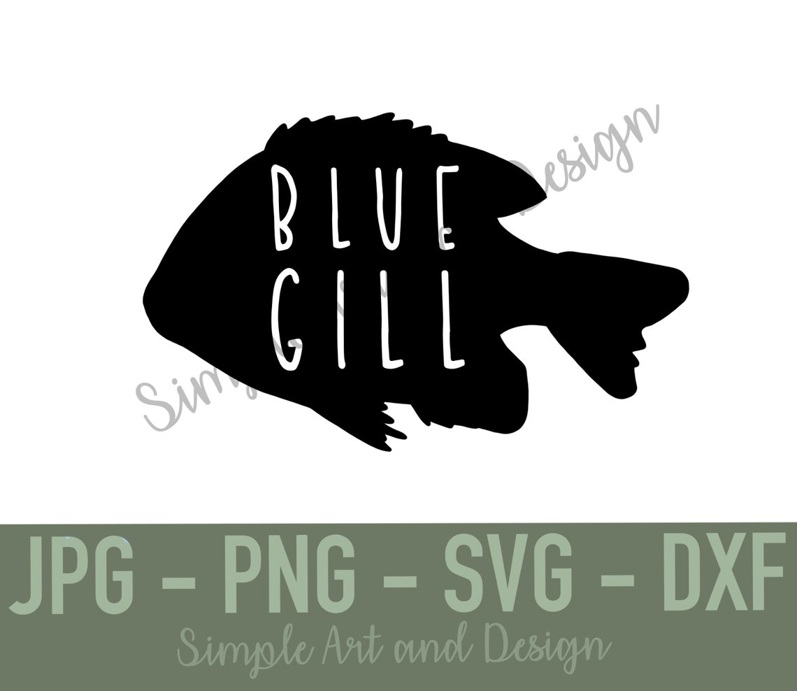 Bluegill SVG PNG JPG Dxf Fishing Svg Wall Art Cabin Art Instant ...