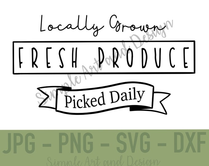 Fresh Produce SVG PNG JPG Dxf Farm Svg Farm Design Garden Png Instand ...