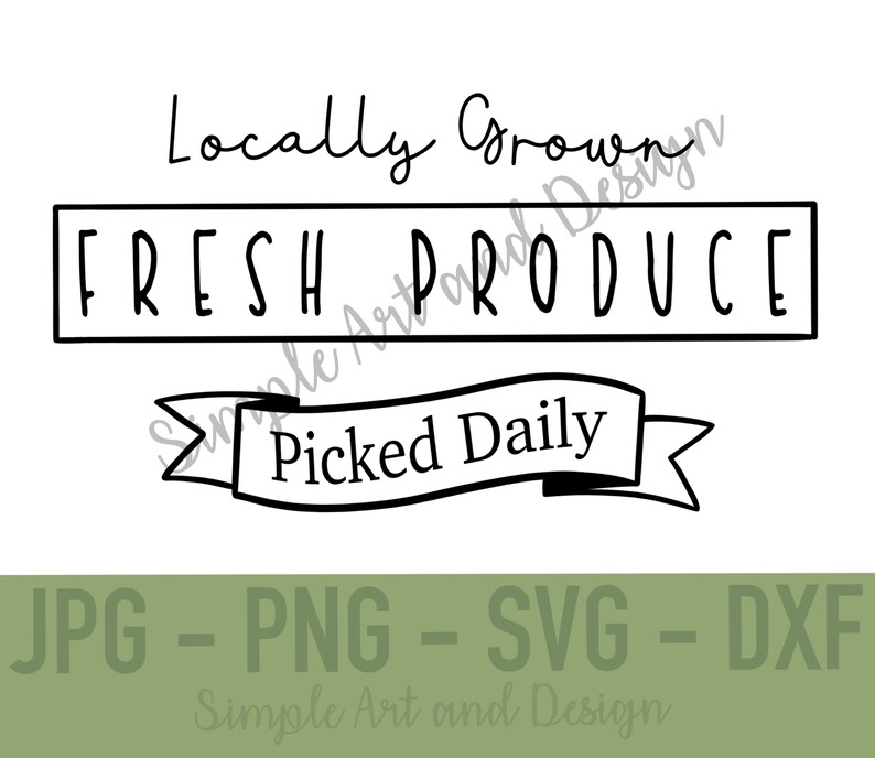 Fresh Produce SVG PNG JPG Dxf Farm Svg Farm Design - Etsy
