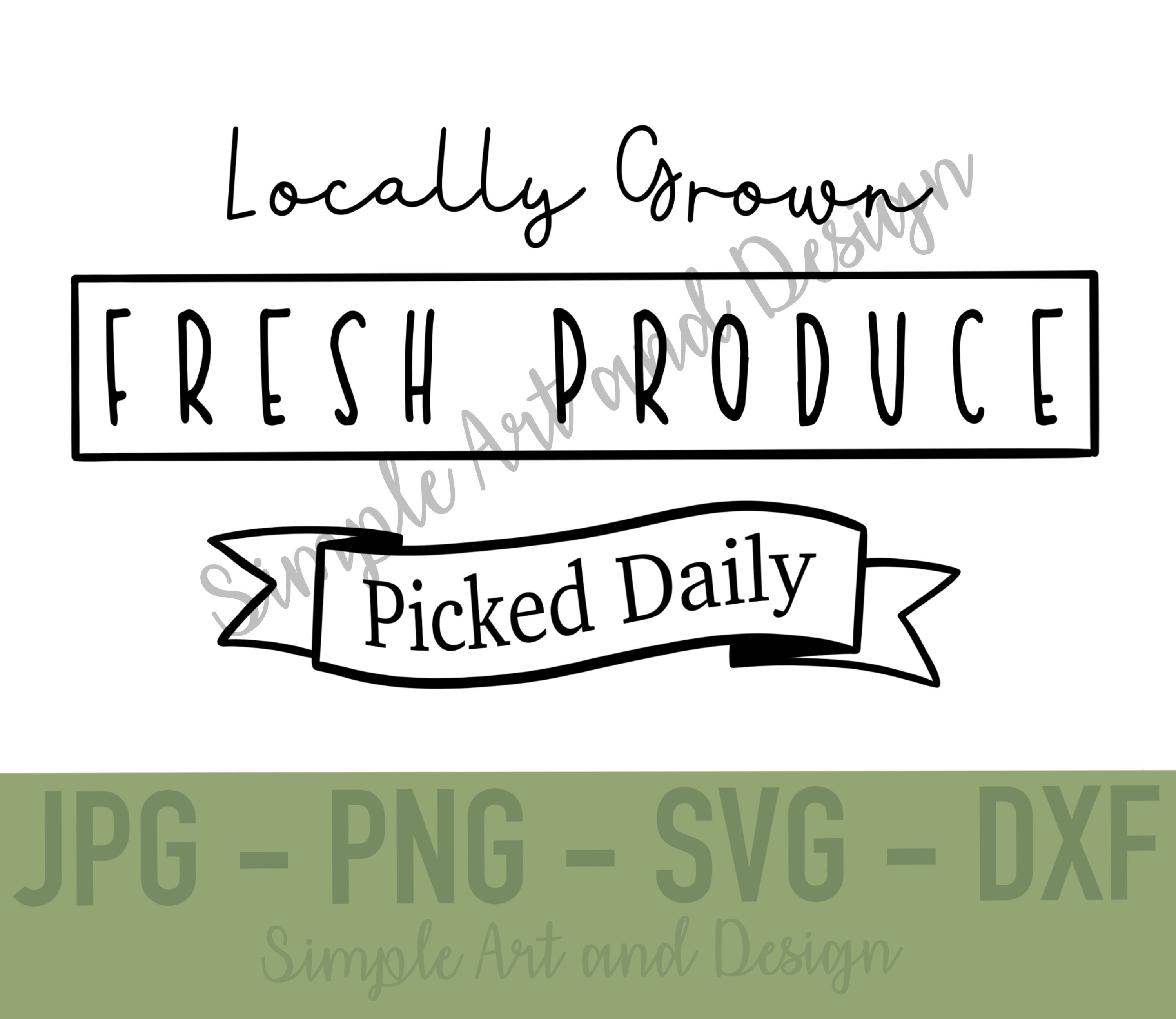 Fresh Produce SVG PNG JPG Dxf Farm Svg Farm Design - Etsy