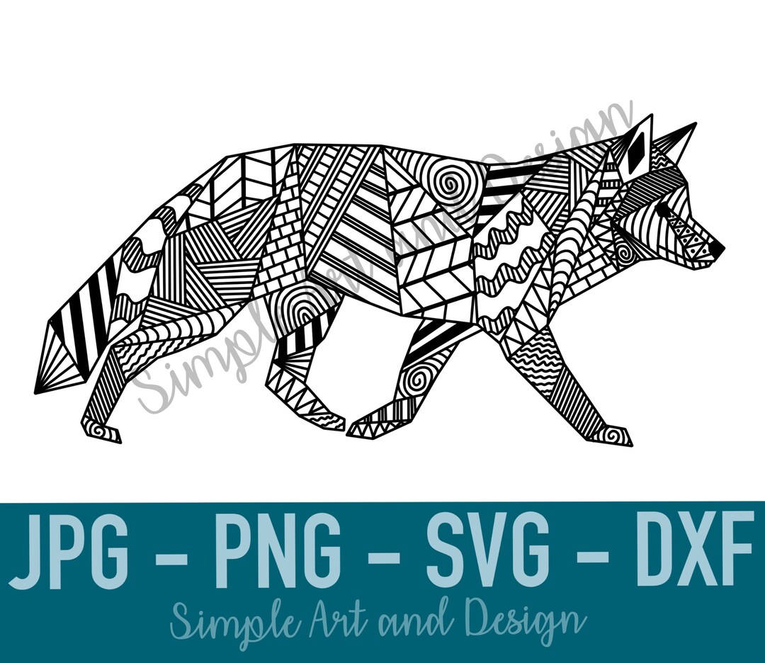 Geometric Fox | SVG | PNG | DXF | Jpg | Nature | Fox Svg | Digital ...