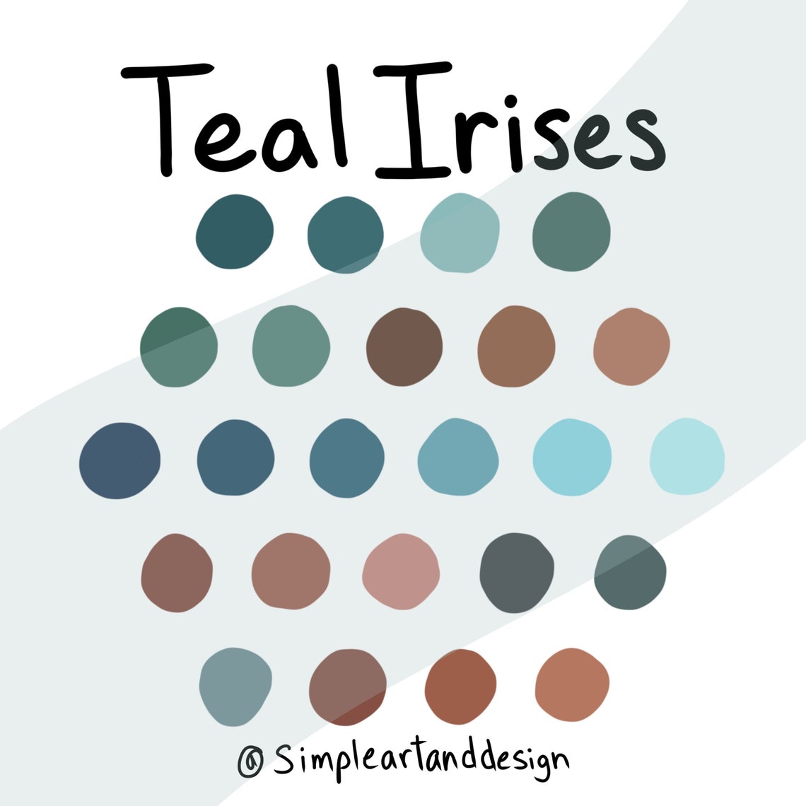 Teal Irises Procreate Color Palette | Neutral Color Palette | Procreate ...
