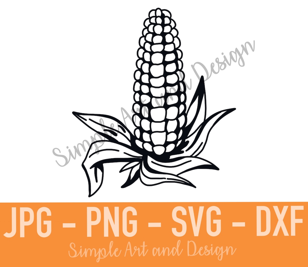 Corn Cob 1 SVG cut file PNG DXF Jpg fall designs - Etsy 日本