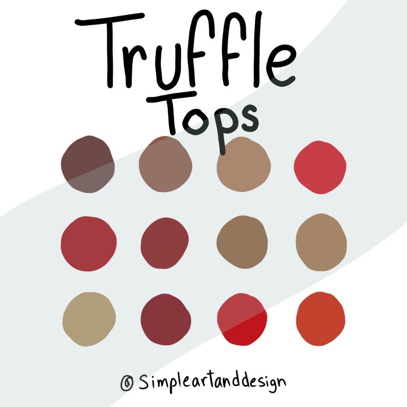 Truffle Tops Procreate Color Palette | Procreate Tools | Color Palettes ...