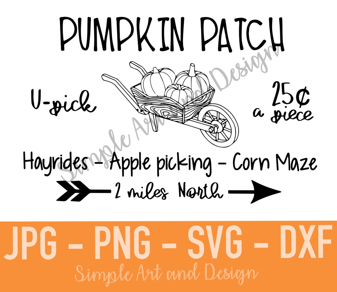 Pumpkin Patch Sign | SVG | PNG | DXF | Jpg | Pumpkins | Fall Decor ...