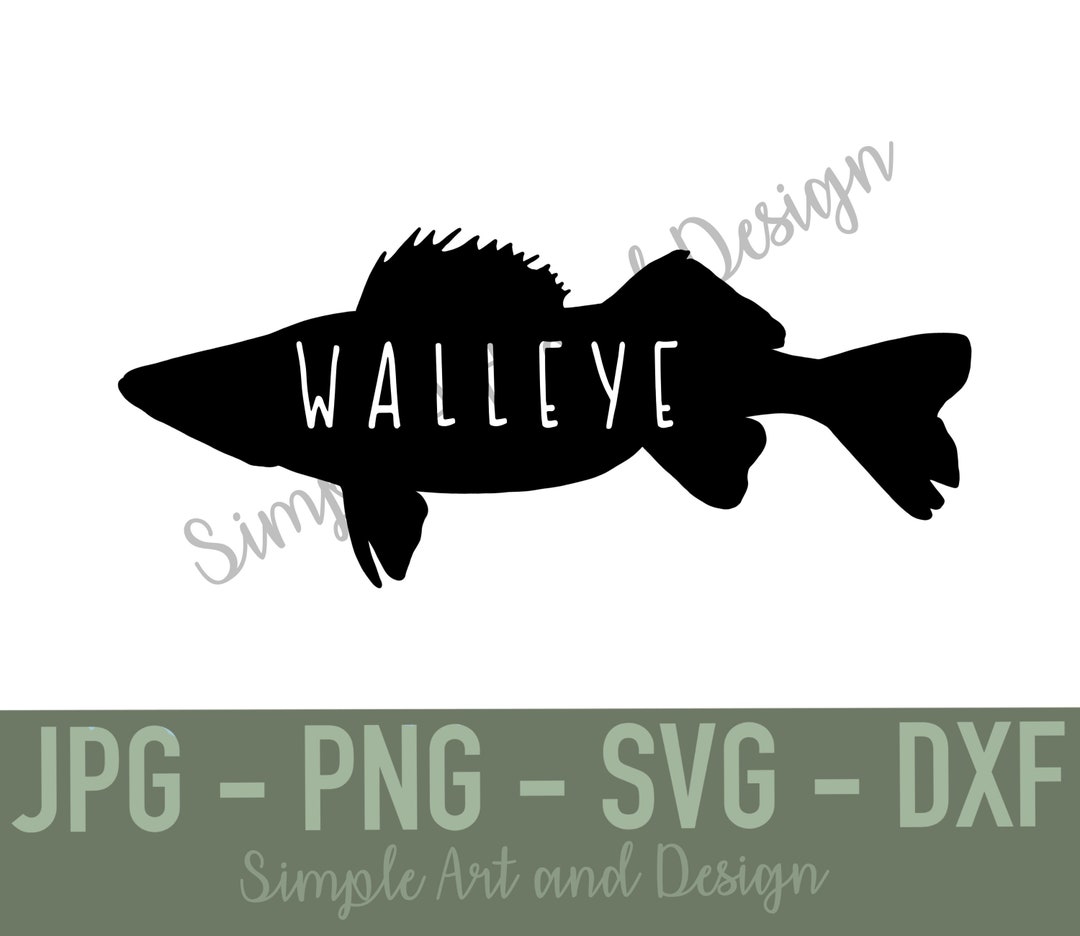 Walleye | SVG | PNG | JPG | Dxf | Fishing Svg | Wall Art | Cabin Art ...