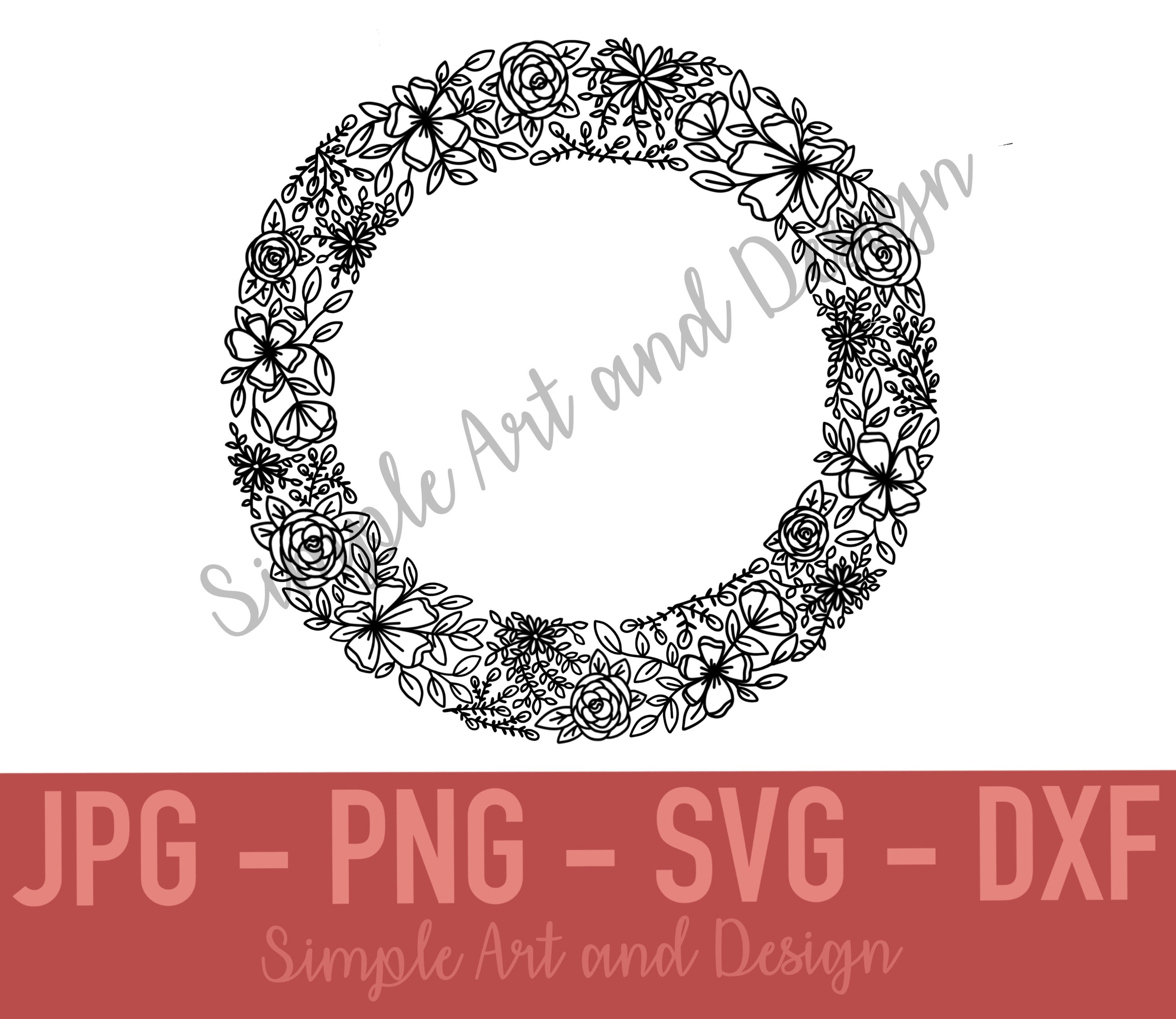 Floral Letter O | SVG | PNG | JPG | Dxf | Wall Art | Bedroom Decor ...