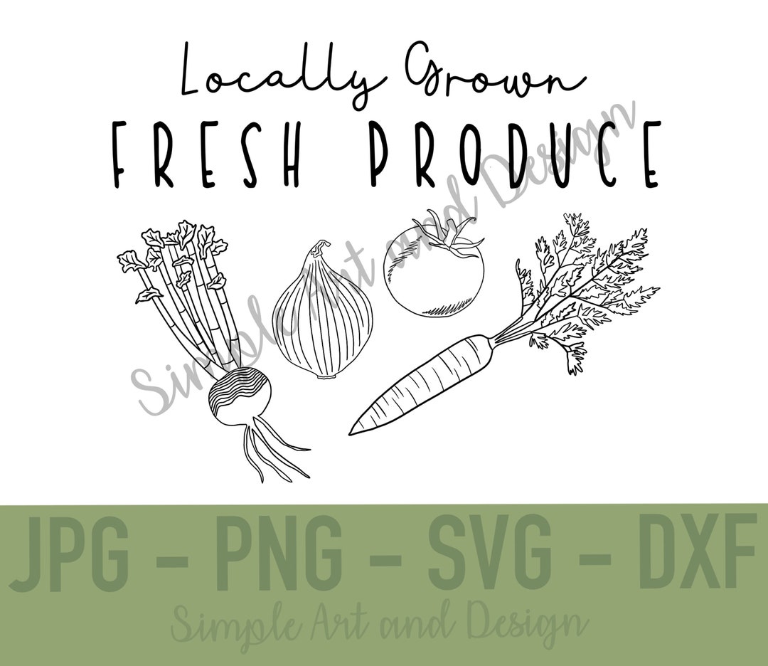 Fresh Produce 1 | SVG | PNG | JPG | Dxf | Farm Svg | Farm Design ...