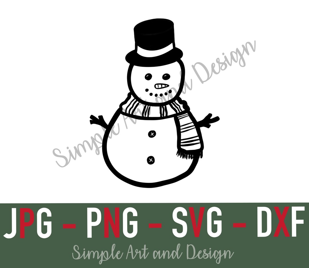 Snowman | SVG | PNG | JPG | Christmas Svg | Holiday Crafts | Cute ...