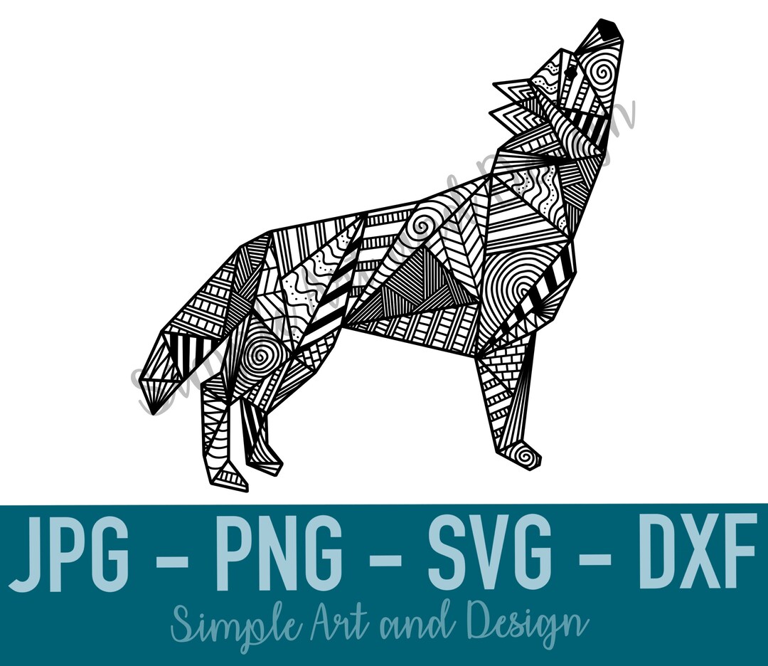 Geometric Wolf | SVG | PNG | DXF | Jpg | Nature | Wolf Svg | Digital ...