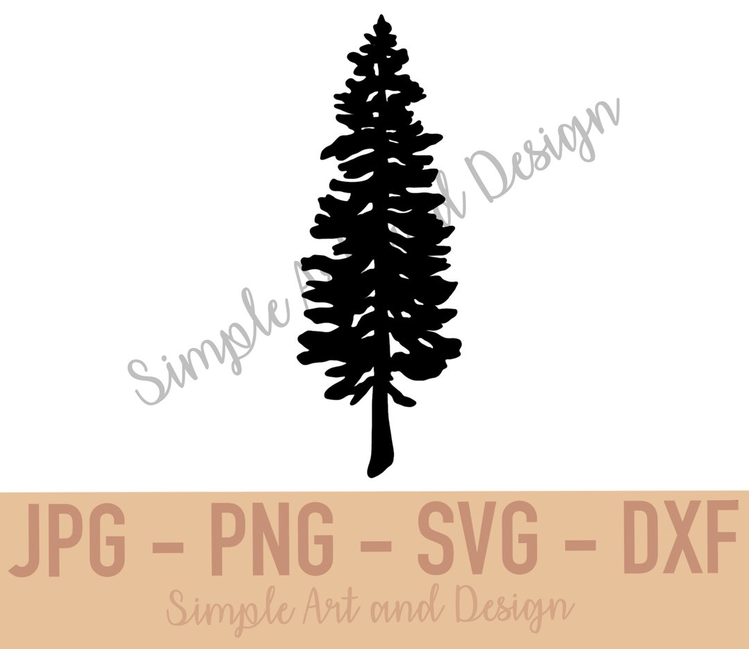 Evergreen 4 | PNG | JPG | SVG | Dxf | Pine Trees | Tree Svg | Cabin ...