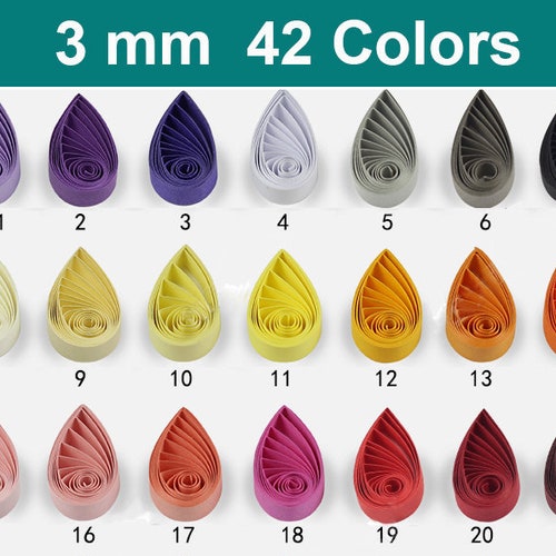 50 Colors to Choose From 1/8 Quilling Paper Strips - Etsy