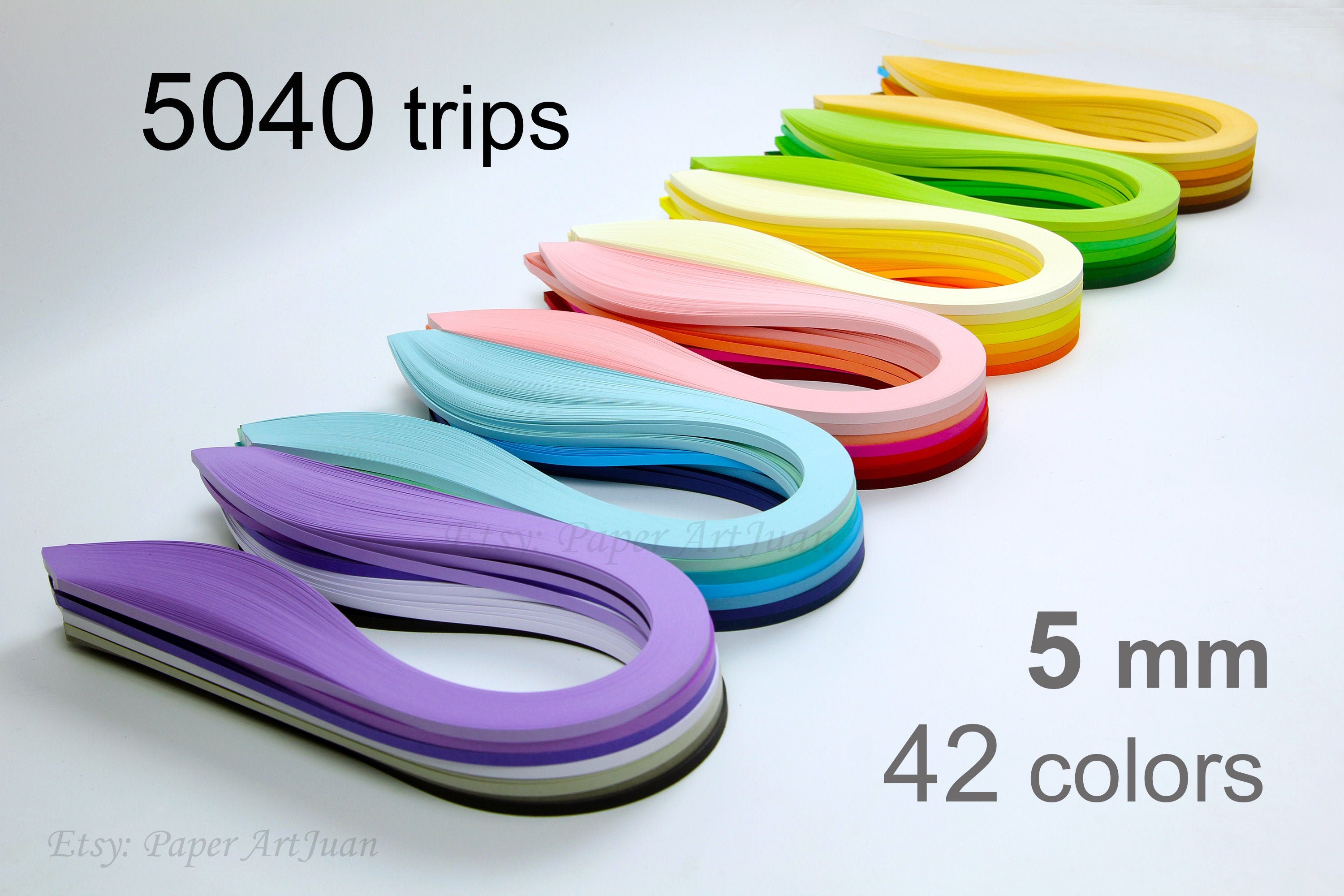 5mm Quilling paper42 Colors5040 stripsHigh quality with 120 | Etsy